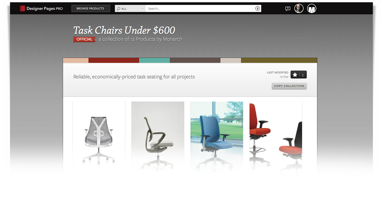 Specification Software for Interior Design